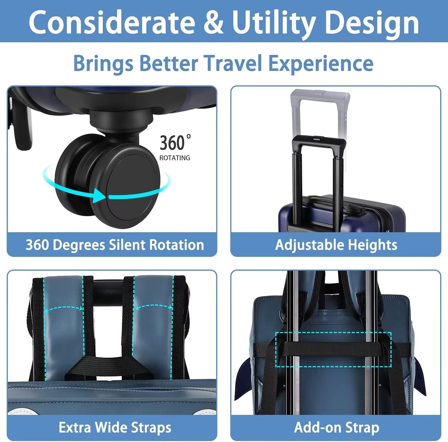 18" Hard Shell Rolling Vehicles Suitcase for Boys w/Spinner Wheels ...