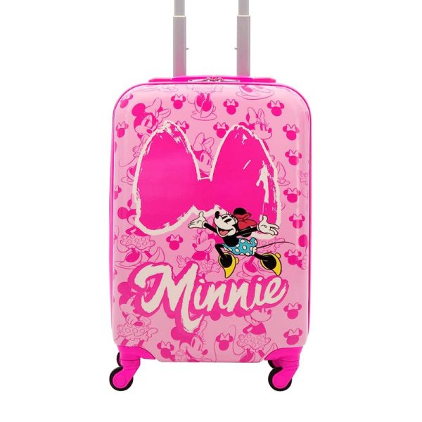 Minnie Mouse 21" Big Pink Bow Kids Hard Luggage Suitcase - Kids Luggage ...